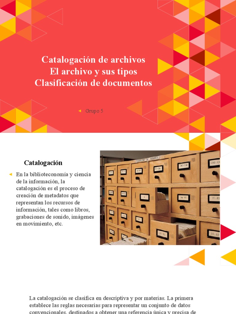 Catalogación y Archivo de Documentos | PDF | Catalogación | Ciencias de la Información