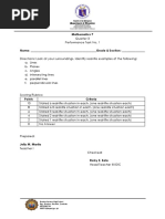 Summative Test 1 3rd Quarter Polygons | PDF | Polygon | Geometric Shapes