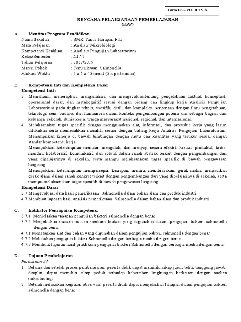 RPP Salmonella 2 | PDF