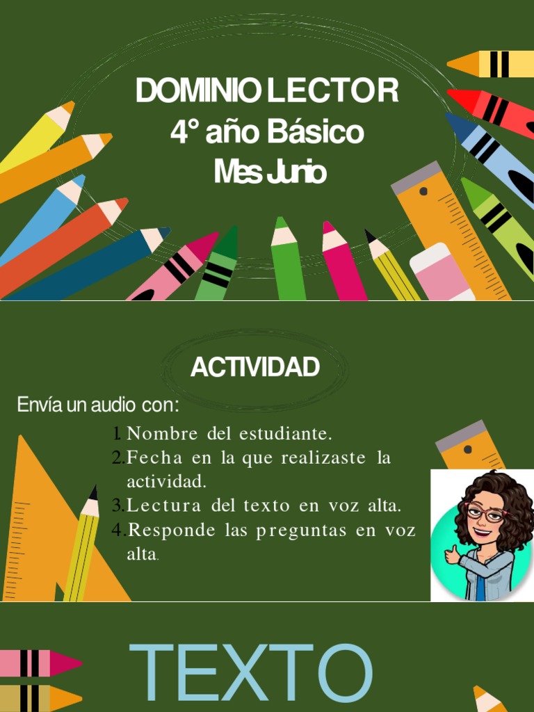 Dominio Lector 2 PPT Mes Junio 4° Básico | PDF