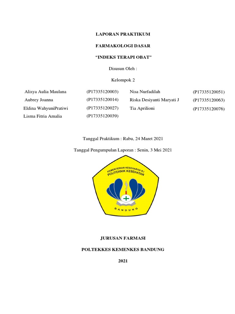 Laporan Hubungan Indeks Terapi Obat | PDF