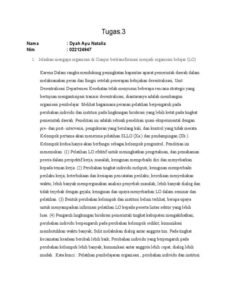 Pengembangan Organisasi | PDF