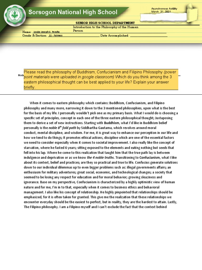 Activity 3 Doing Philosophy | Download Free PDF | Confucianism ...
