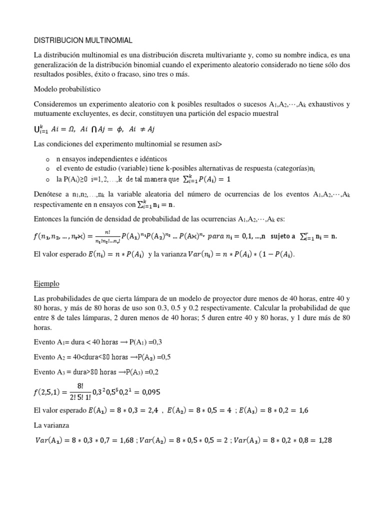 Distribucion Multinomial | PDF