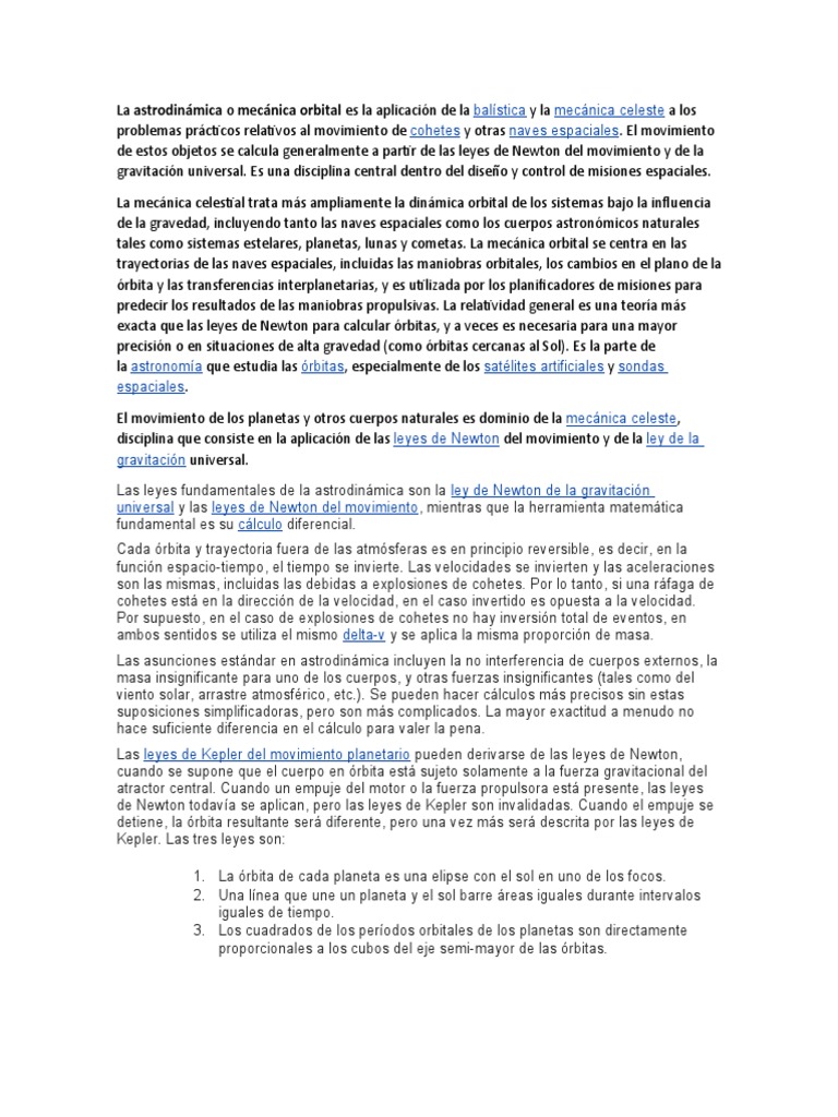 Astrodinamica | PDF | Astronomía | Mecánica celeste