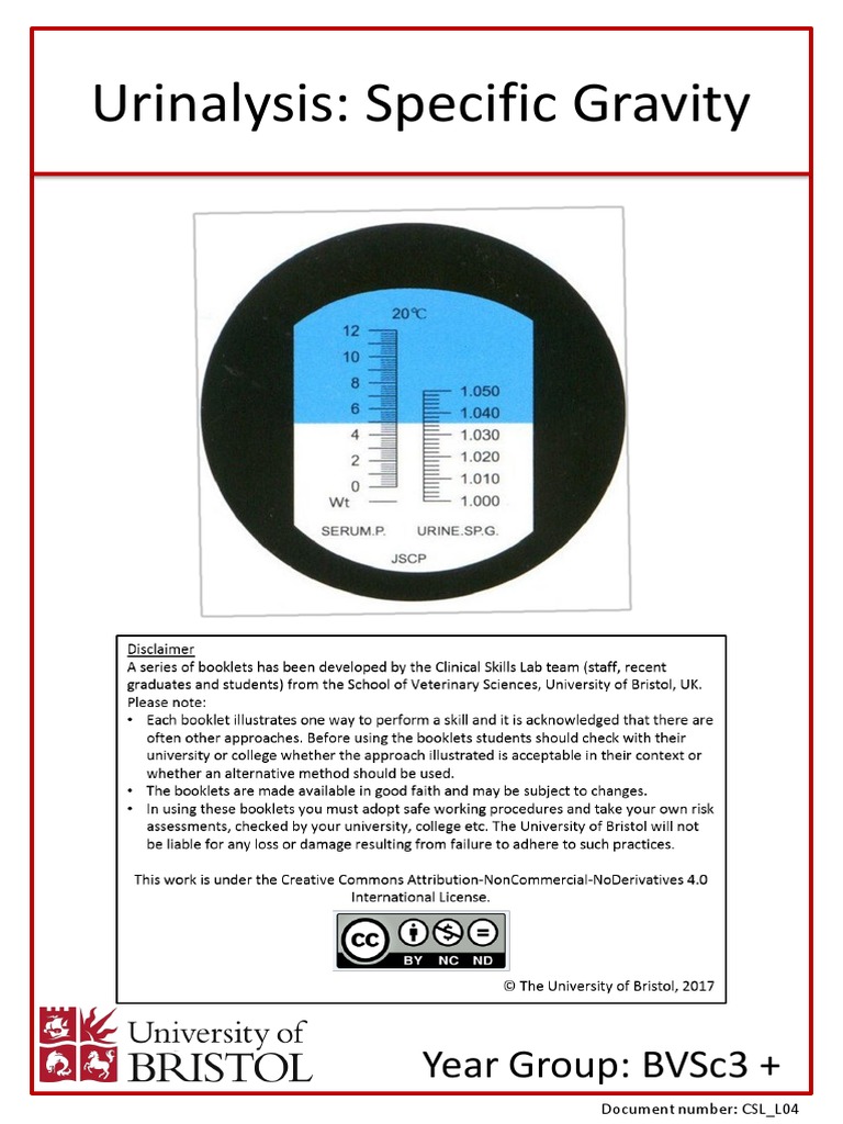Urinalysis Specific Gravity | PDF | Urine | Creatinine