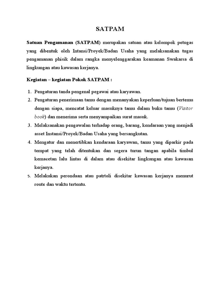 SATPAM | PDF
