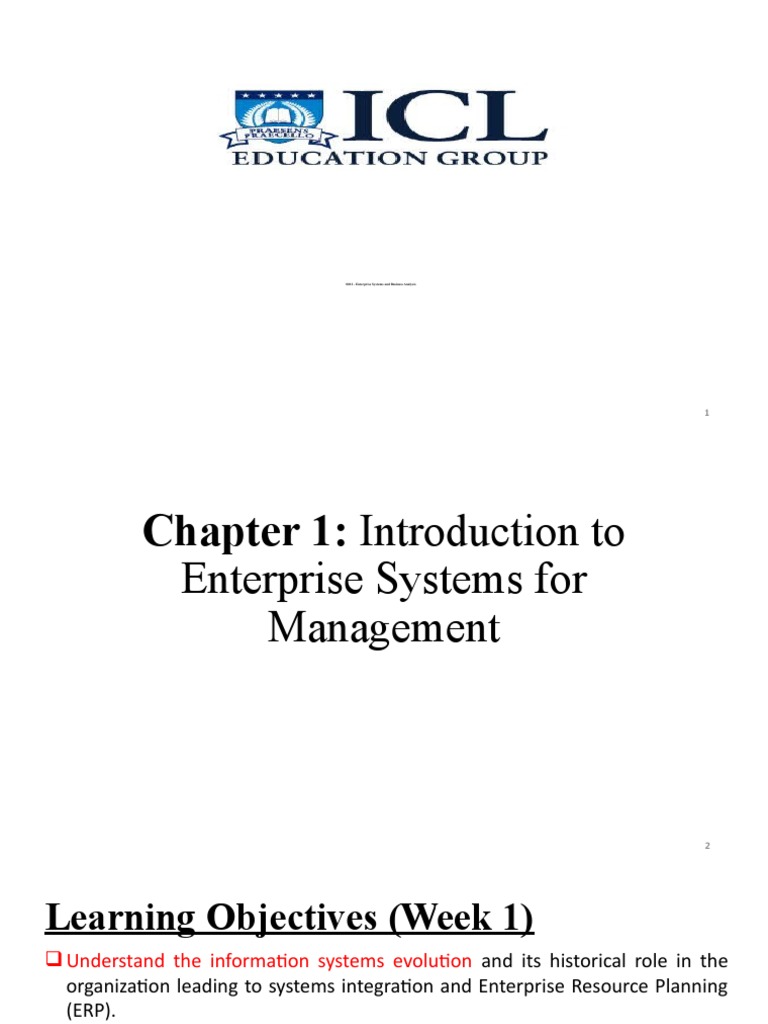Introduction to Enterprise Systems | PDF | Enterprise Resource Planning ...