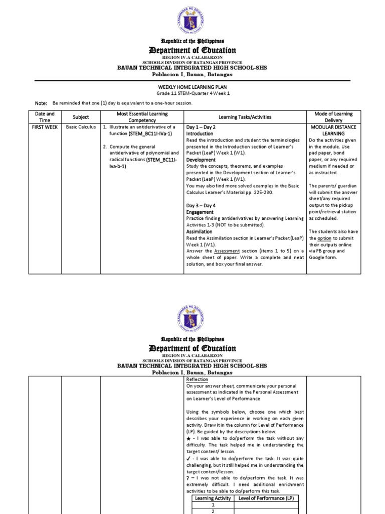 WHLP Basic Calculus Q4 Wks1 2 | PDF | Constructivism (Philosophy Of ...