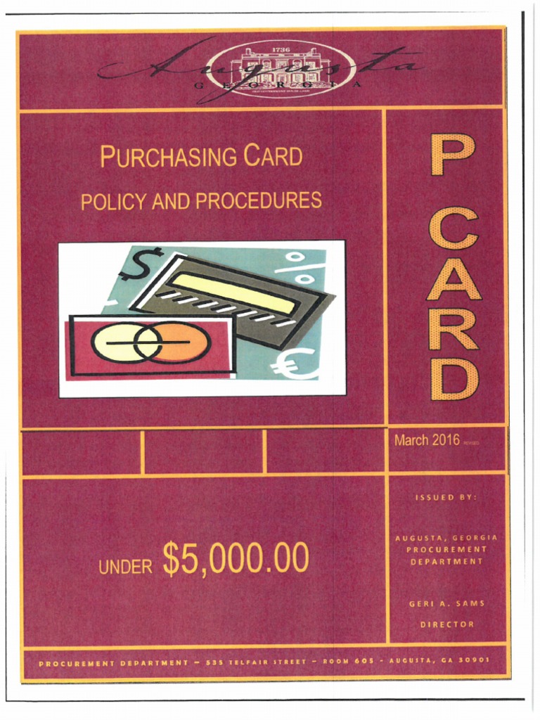Purchasing Card Policy & Procedures | PDF