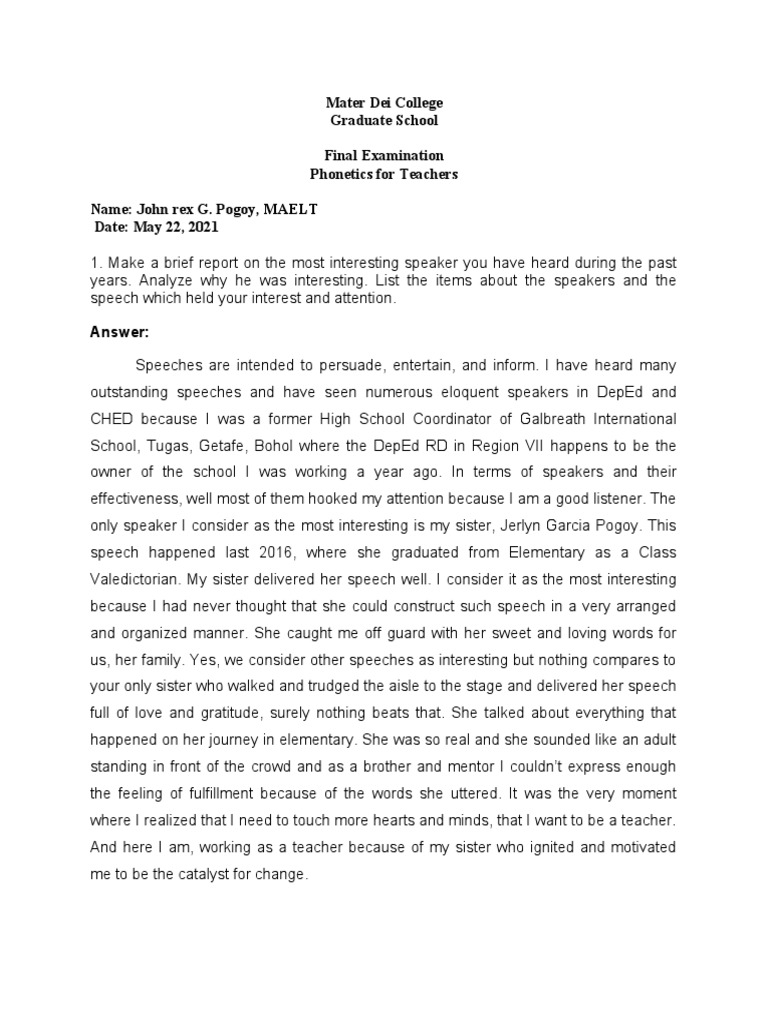 Phonetics Final Exam | PDF | Speech | Science