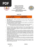 Narrative Report On The Conduct of School Led Watching Team and Hazard ...