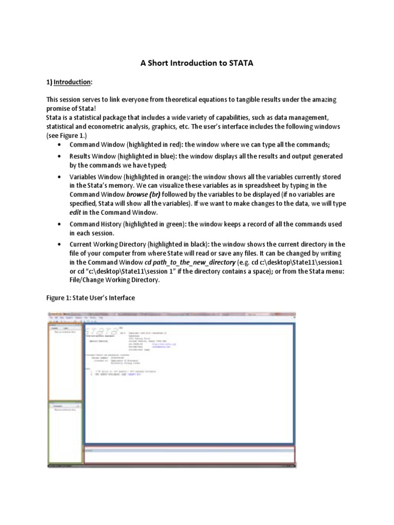 An Introduction to Exploring and Analyzing Data Using STATA | PDF | Window (Computing ...