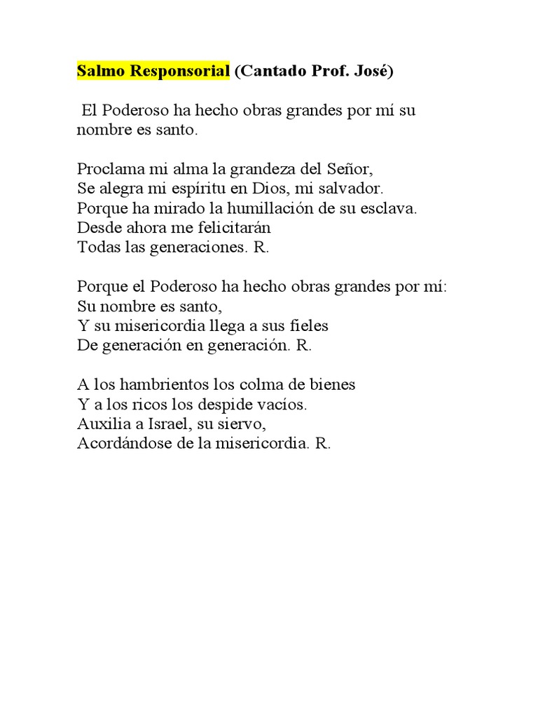 Salmo Responsorial | PDF