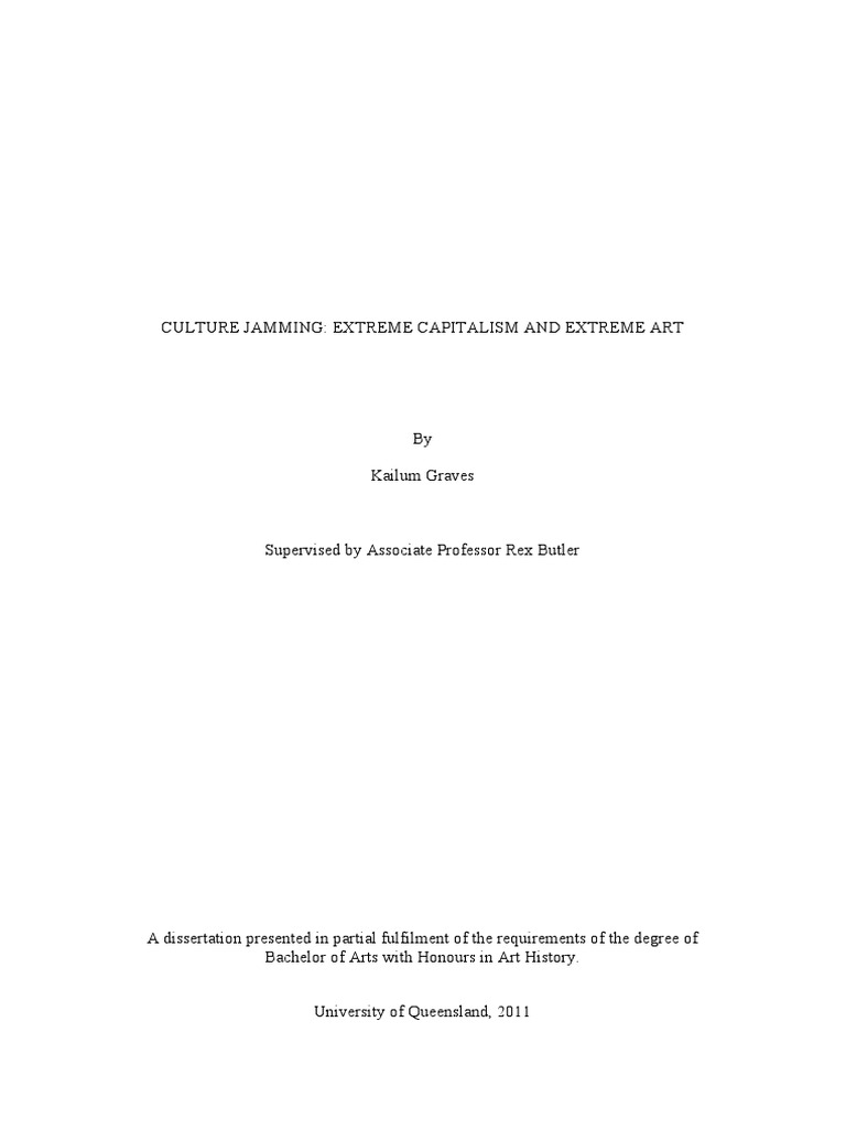 Culture Jamming: Extreme Capitalism and Extreme Art | PDF | Science ...