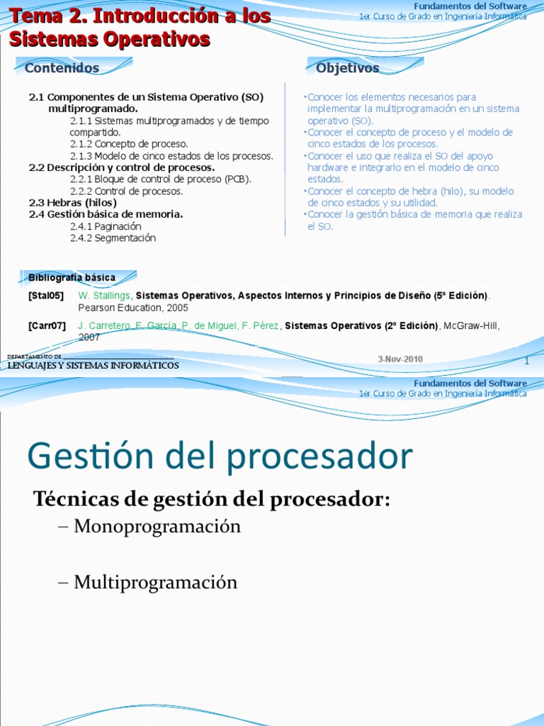Sistemas Operativos: Multiprogramación y Procesos | PDF | Sistema operativo | Proceso (Computación)