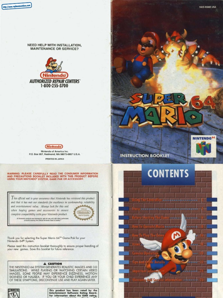 Super Mario 64 - Manual - N64 | PDF