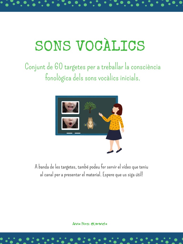 Sons Vocàlics Targetes | PDF