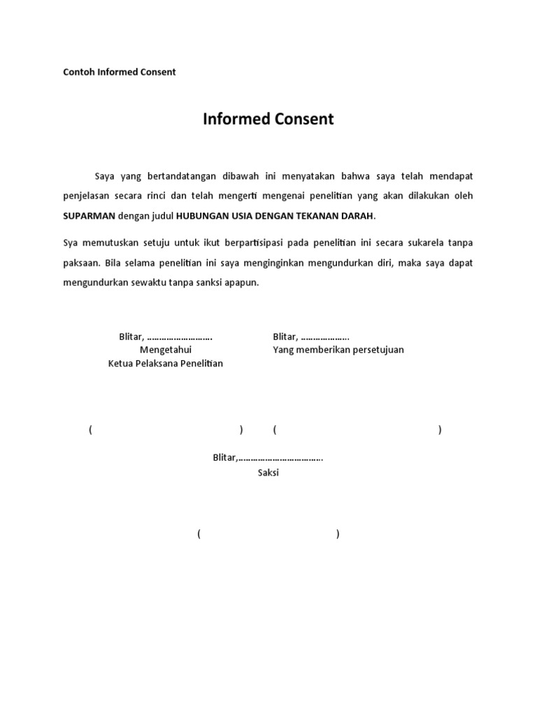 Contoh Surat Persetujuan Penelitian | PDF