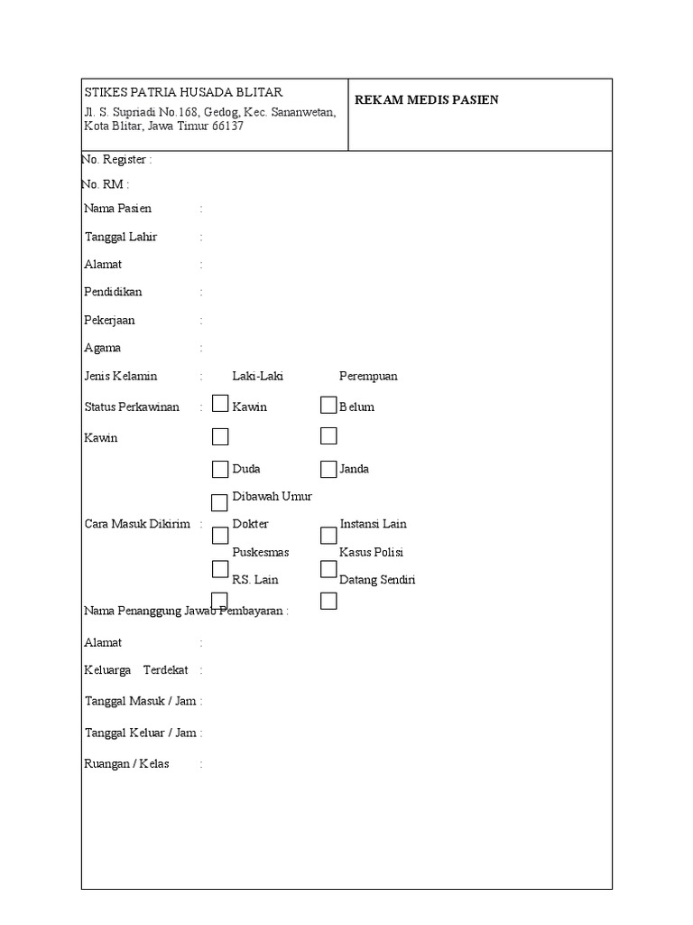 Rekam Medis PX Rawat Inap | PDF