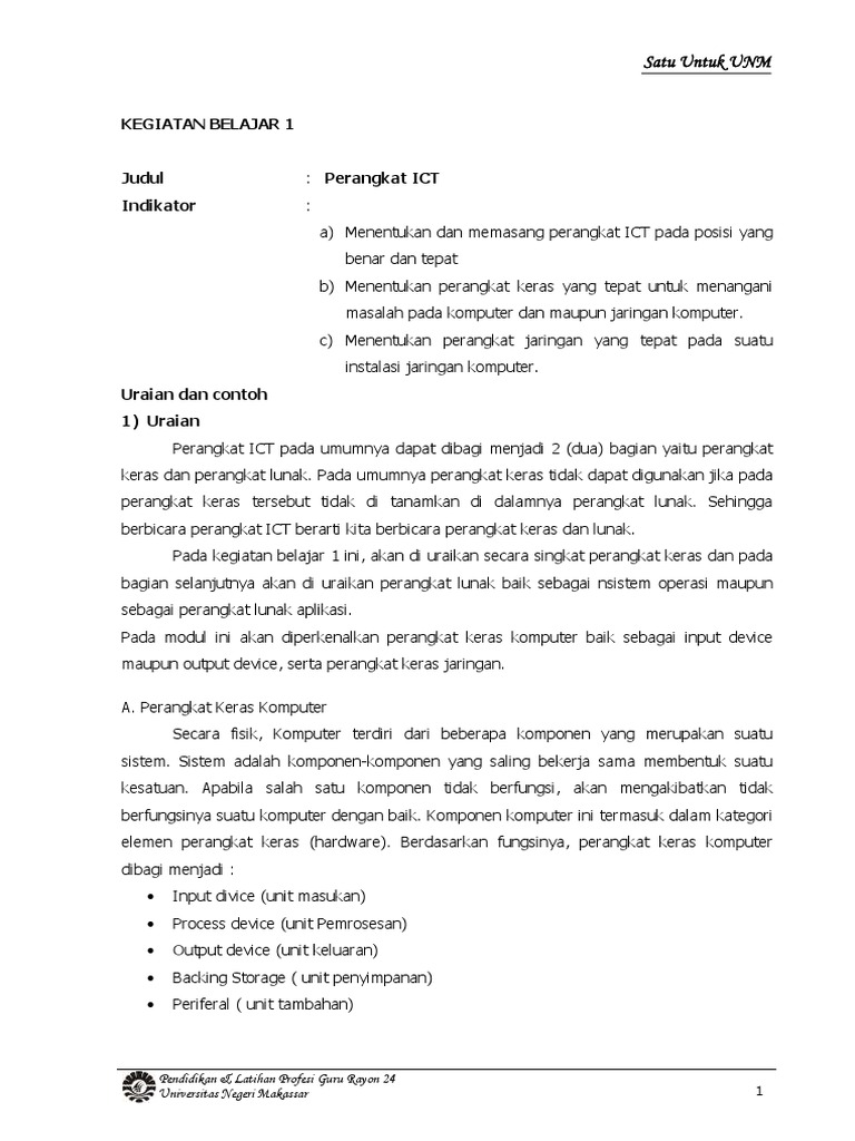 Perangkat ICT | PDF | Game & Aktivitas | Teknologi & Rekayasa