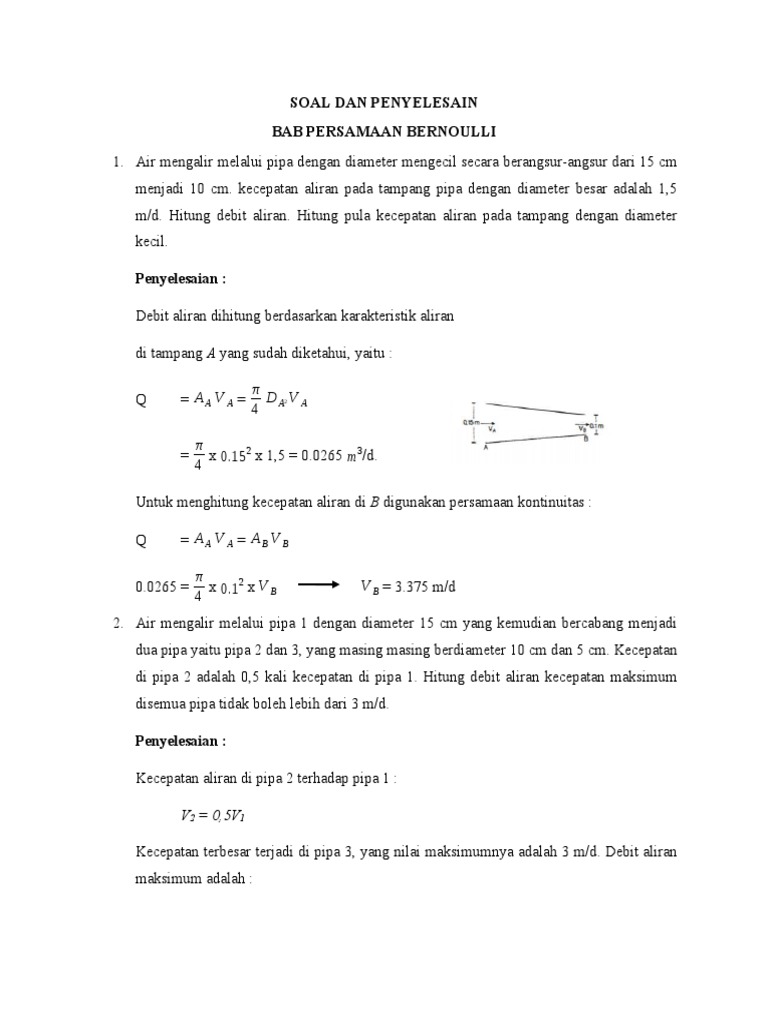 Bab Persamaan Bernoulli (Mekanika Fluida | PDF
