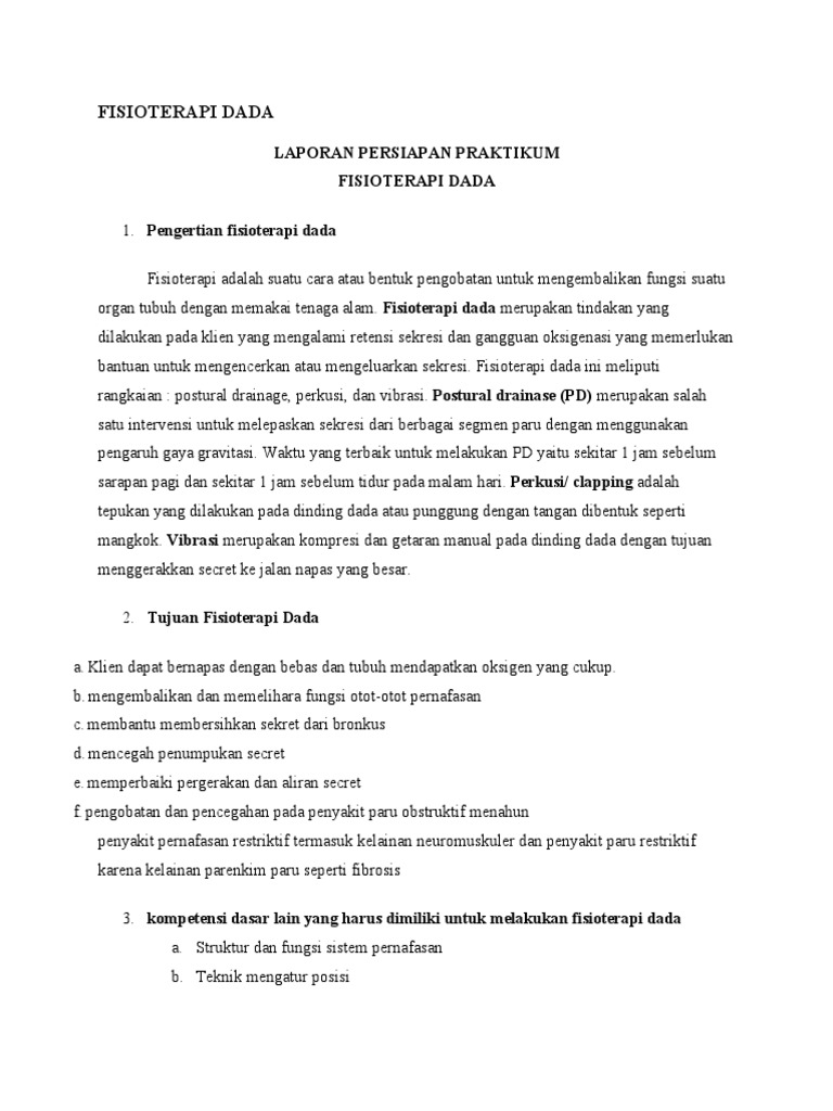 LP Fisioterapi Dada | PDF