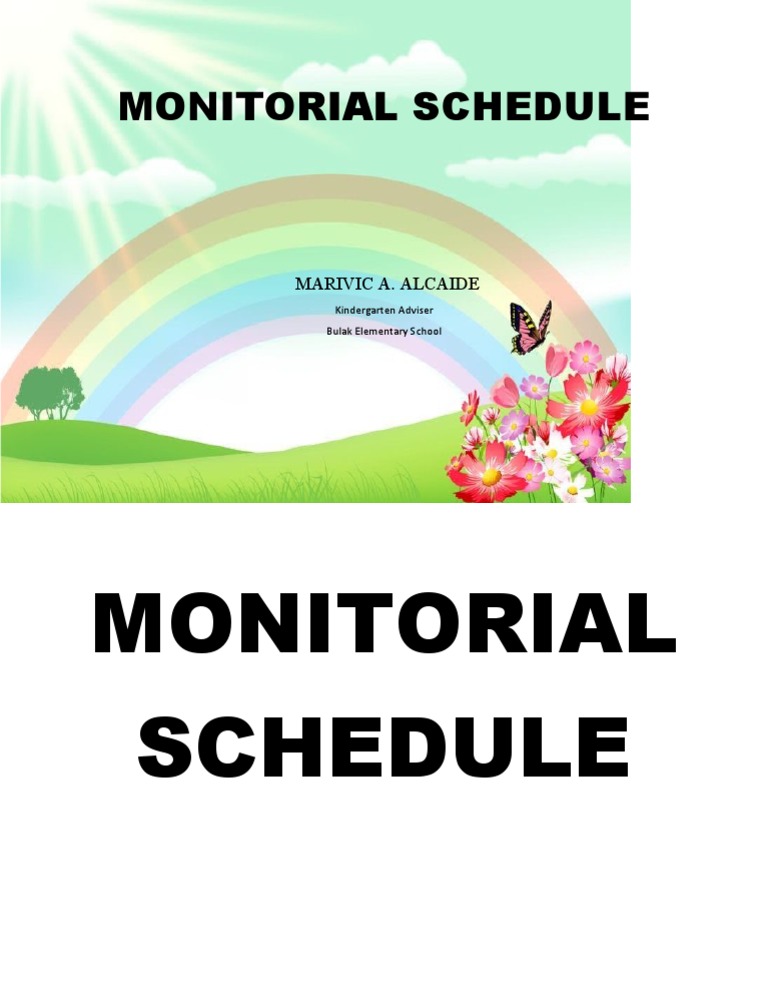 Monitorial Schedule: Marivic A. Alcaide | PDF