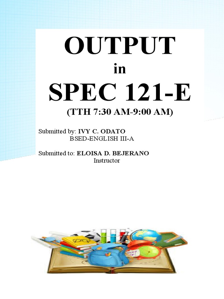 SPEC - 121 - E - Unit 2 - TTH - 7 30-9 00AM - ODATO - IVY | PDF ...
