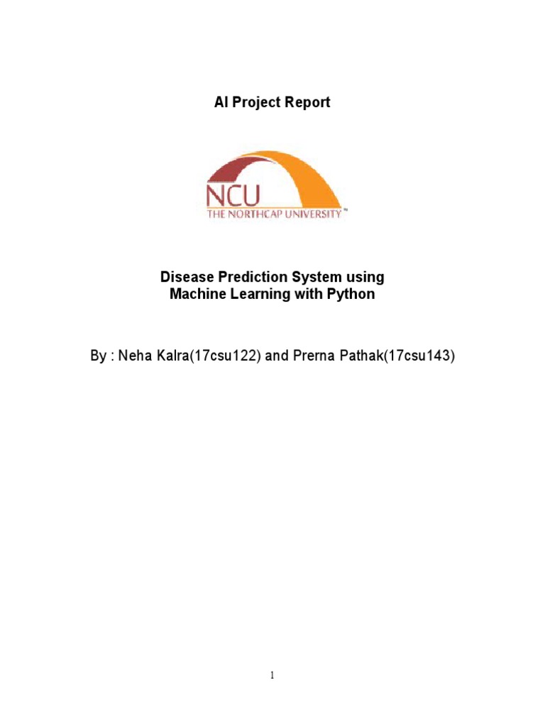 AI Project Report: By: Neha Kalra (17csu122) and Prerna Pathak ...
