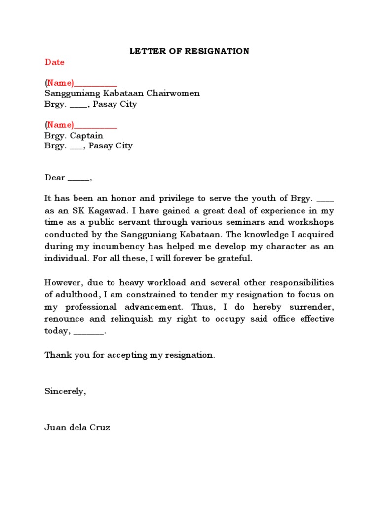 Letter of Resignation-Sk | PDF