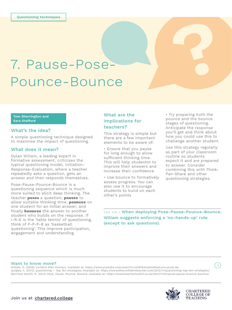Pose Pause Pounce Bounce | PDF | Educational Psychology | Communication