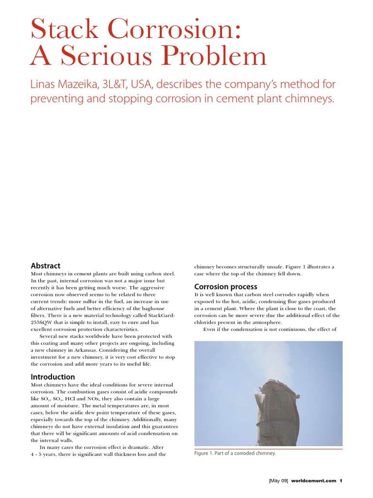 Stack Corrosion: A Serious Problem | PDF | Chimney | Corrosion