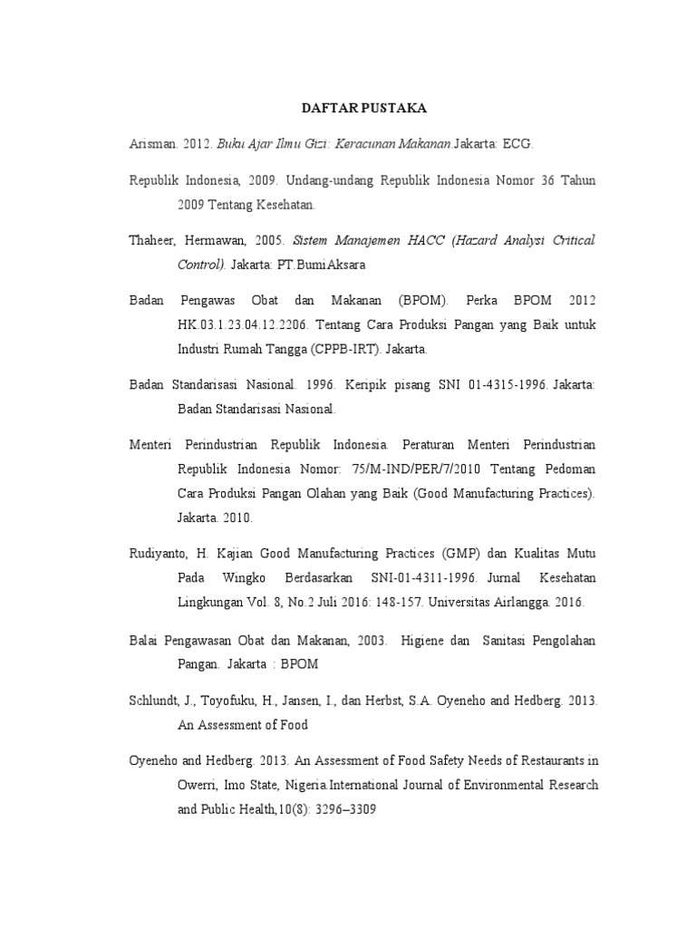 Daftar Pustaka Asli | PDF