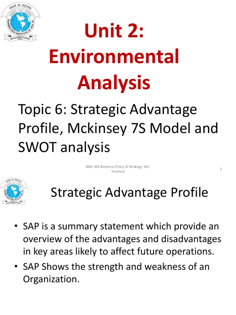 6 - SAP, Mckinsey 7S and SWOT | PDF | Swot Analysis | Strategic Management