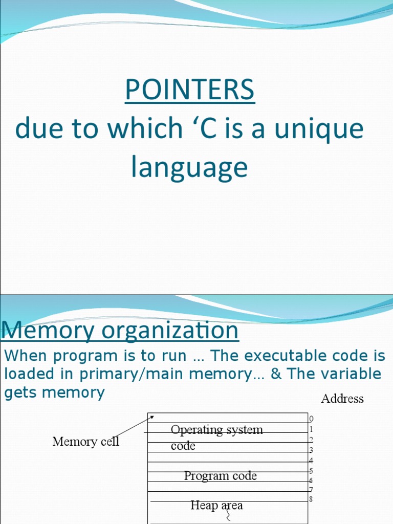 Pointers Due To Which C Is A Unique Language | PDF | Pointer (Computer Programming) | Variable ...