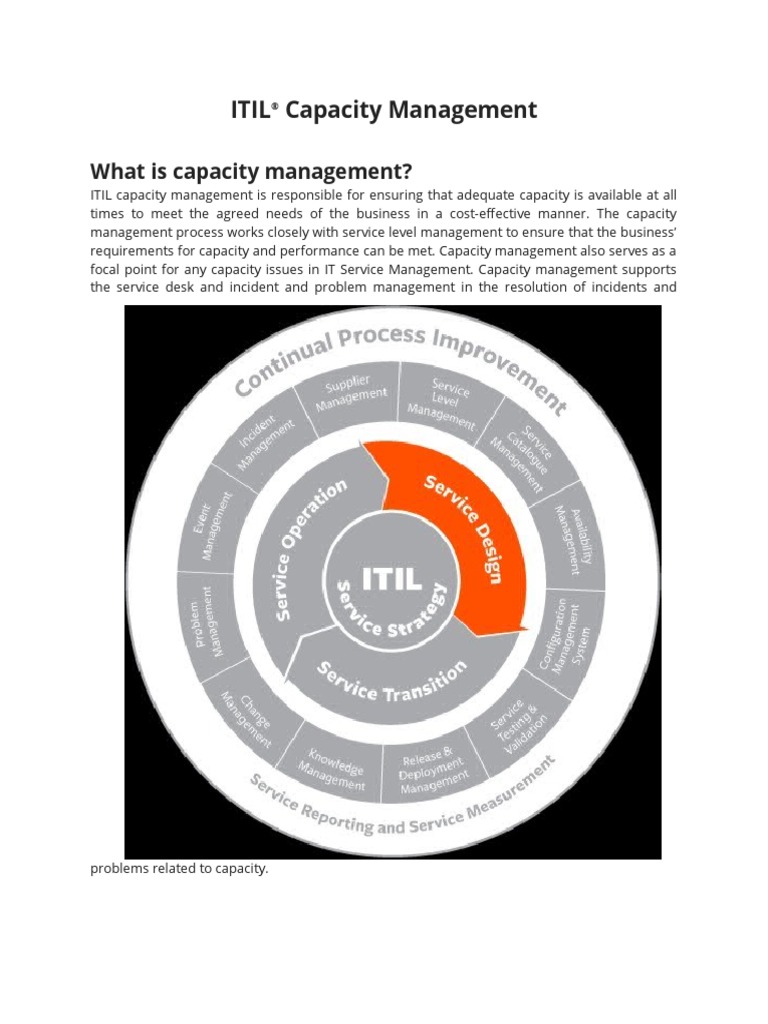 Capacity Management | PDF | It Service Management | Service Level Agreement