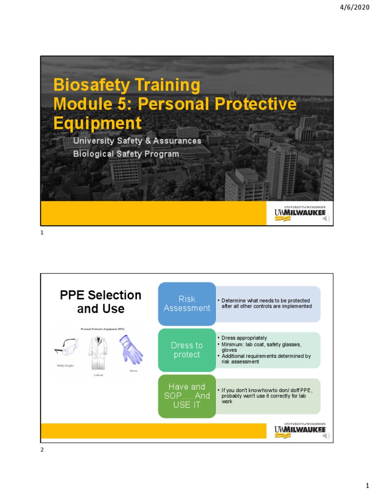 Module 5 PPE | PDF | Personal Protective Equipment | Laboratories