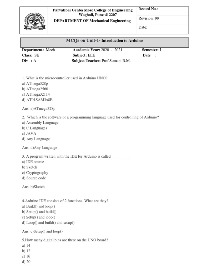 MCQ EEE (All 6 Units) | PDF | Electric Motor | Microcontroller