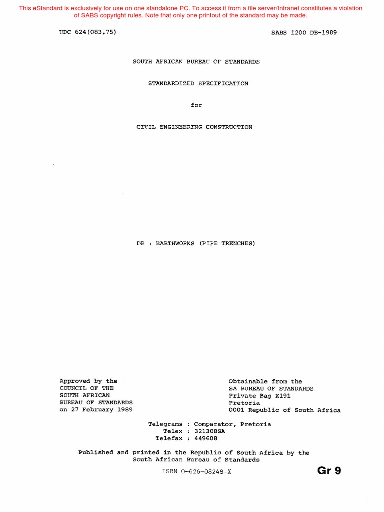 Sans 1200 DB | PDF | Road | Asphalt
