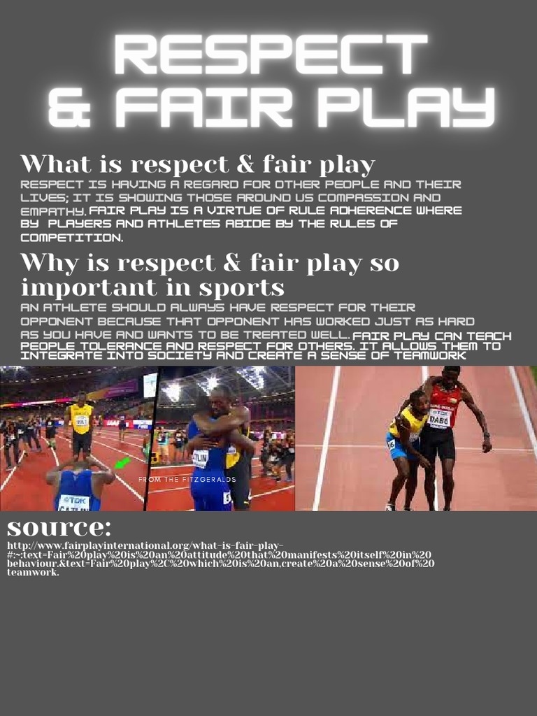 Sportsmanship: Respect & Fair Play | PDF