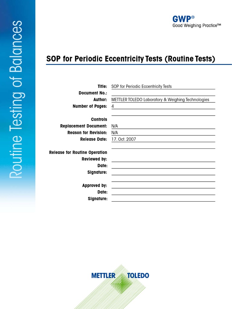 SOP Periodic Balance Check Eccentricity - e - 11793058 | PDF | Business