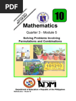 Math10 - q3 - Module 1 - Illustrating Permutation of Objects - v2 | PDF | Permutation | Facilitator