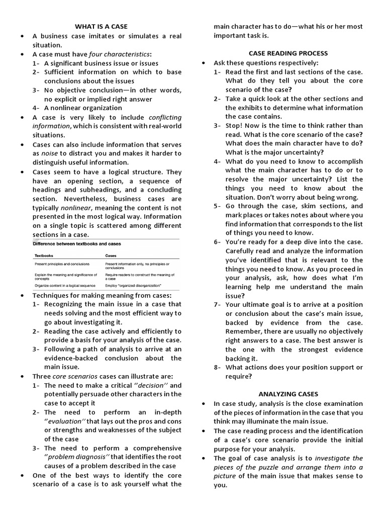 Case Study | PDF | Inference | Essays