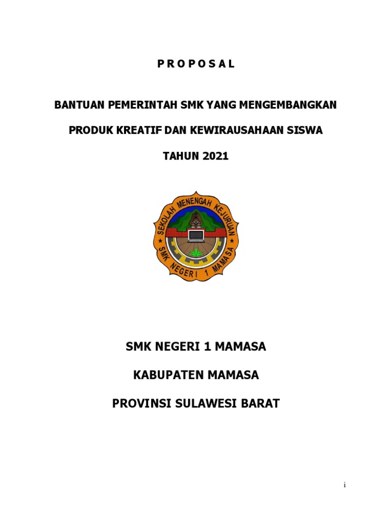 Proposal Kewirausahaan SMK | PDF