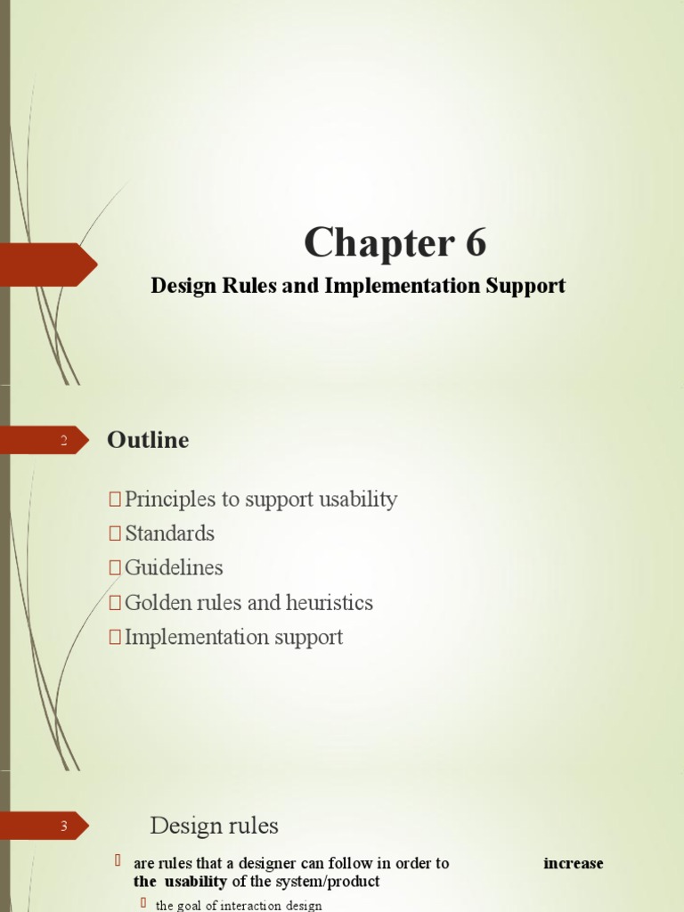 Design Rules and Implementation Support | PDF | Usability | Human–Computer Interaction