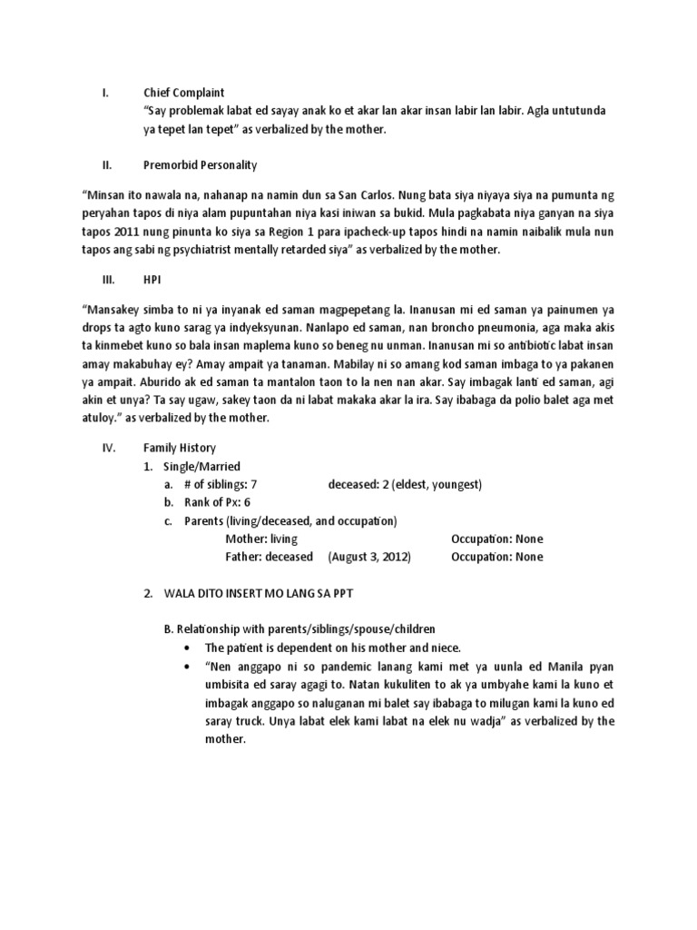 Chief Complaint | PDF | Wellness