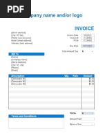 Water Bill Invoice Template | PDF