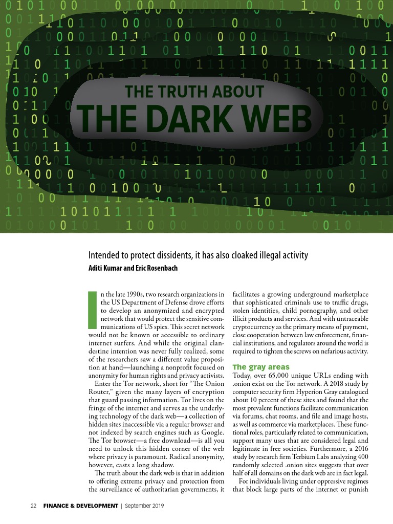 The Dark Web: Anonymity vs. Crime | PDF | Cryptocurrency | Tor ...
