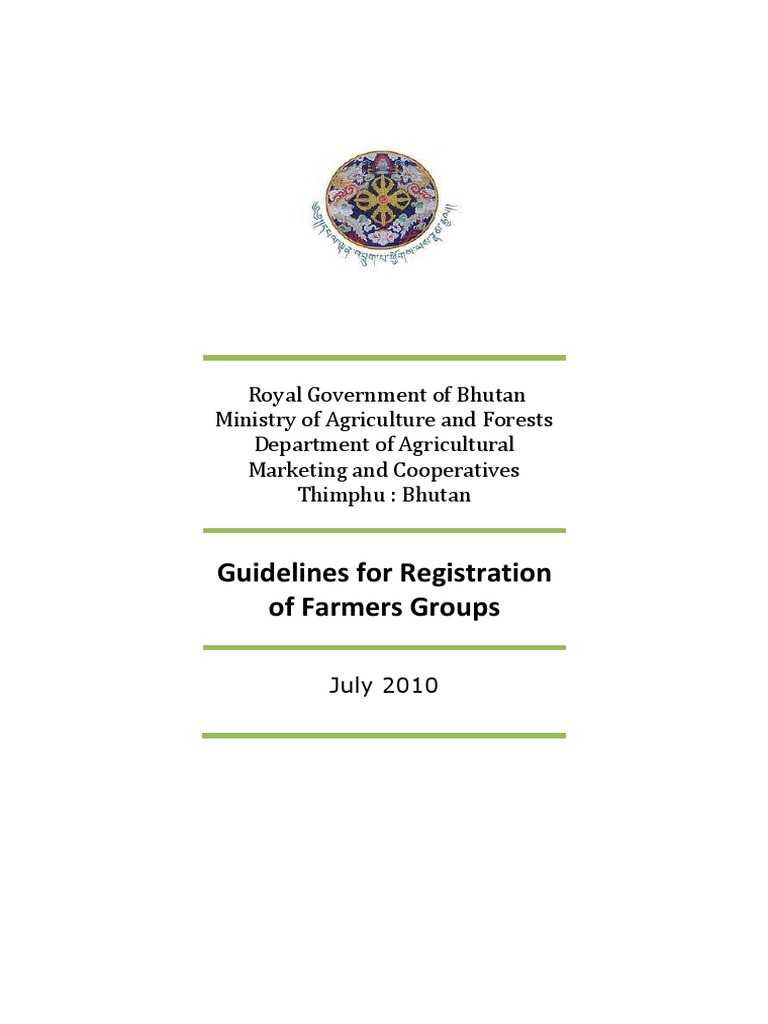 Guidelines For Registration of Farmers Groups - July 2010 | PDF | Board ...